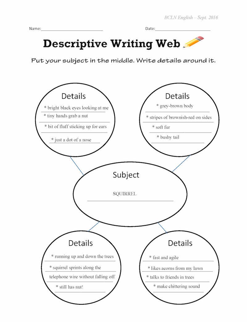 1 12 Writing Process Describe An Animal Graphic Organizer Example 1 12 Writing Process Describe An Animal Graphic Organizer Example
